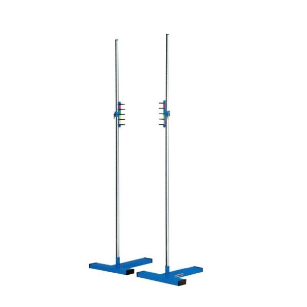 授業をスムーズに進められるバー受け5段付品　番：EGB159サイズ：直径35.5cm重　量：9.6kg/組使用範囲：50〜170cm迄材　質：支柱：3.2cmアルミ　ベース：スチール生産国：日本入　数：1組滑り止ゴム付バー受5段（EGB17...