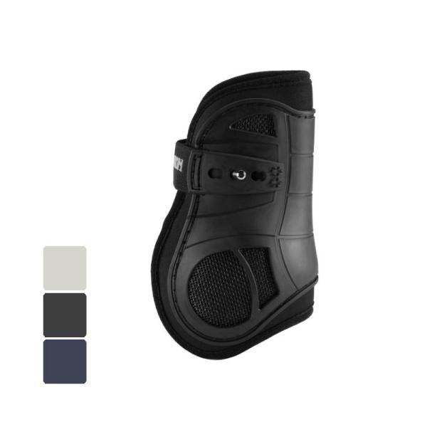 後肢、オープンフロントのショートタイプ。内側はソフトで通気性にも優れたネオプレーン素材。外側は頑丈なシェル仕様です。メッシュ地の通気口が2箇所空いており、さらに熱がこもりにくい仕様。幅2.8cmのエラスティックバンドをシルバーのホックにかま...