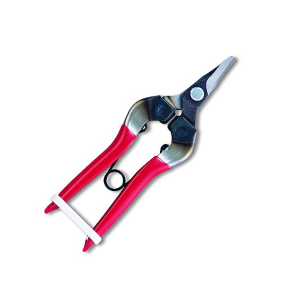 芯切鋏 ブリスターパック商品コード：310-D-K-BP全長(mm)／刃長(mm)／質量(g)：155／25／90JAN：4965280660312用途：野菜 果樹切断対象物：茎●高炭素刃物鋼●柄部材質：板金＋ビニールコーティンググリップ●...