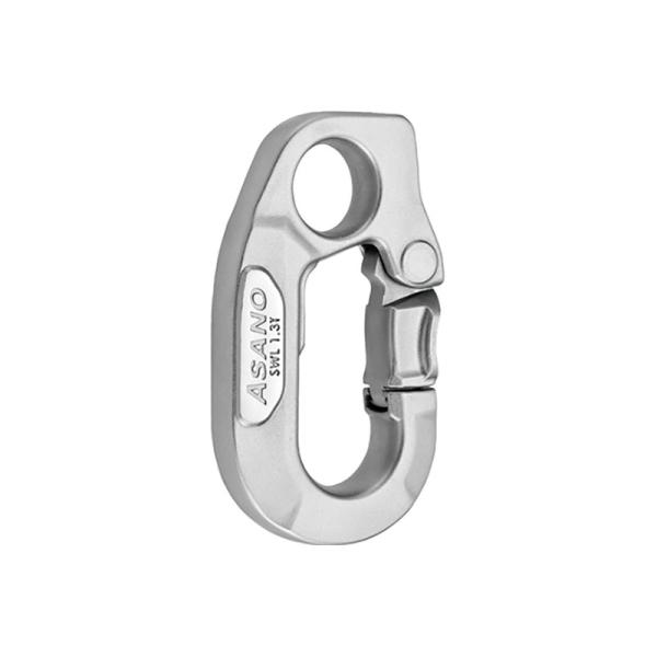 【画像は代表画像です】スナップフックサイズ：2SHNo.：AK18316手のひらサイズで大きな使用荷重を実現しました。スムーズなゲートの動きとワイドな開口で良好な操作性、そしてインターロック方式による高い強度を誇ります。※材質：特殊ステンレ...
