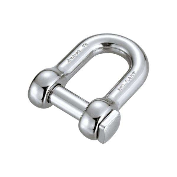 角頭シャックルサイズ：8使用荷重：220kgNo.：AK2063※材質：SCS13 (SUS304相当) ピン＝SUS304入数：1個