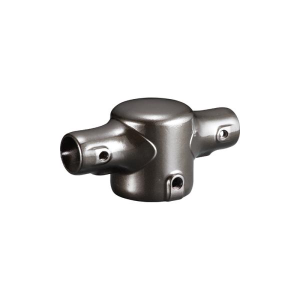 鉄棒継手 H-A Hシリーズ2型 塗装 平行 押しネジ材質：SCS1460.5支柱/28シャフト用ステンレス鉄棒金具