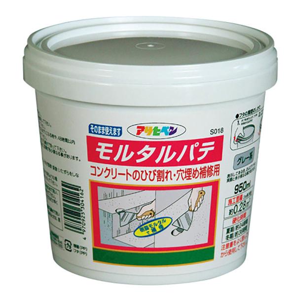 そのまま使えて、収縮が少ないペースト状の樹脂モルタルです。屋内外に使用でき、耐久性、固着力が抜群です。補修後、水性塗料が塗れます。【用途】屋内外のコンクリート・モルタル・ブロック面のひび割れ・穴埋め補修。※絶えず水がかかったり水につかるとこ...