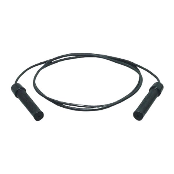 上半身、腕の強化用に。長さ調節可。 品　番：F-66ロープサイズ：直径8mm×長さ260cm全長サイズ：292cm重　量：400g材　質：PVC、ベアリング入り、プラスチックハンドル入　数：1本