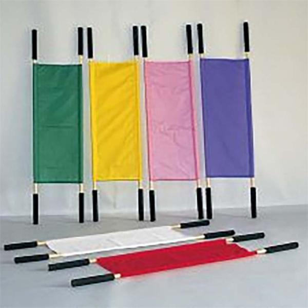 布の上にボールを2〜3個乗せて2人でバランスをとりながらゴールまで運ぶ競技です！ご使用後、汚れてしまっても、布は取り外して選択できます。品　番：白：120196、黄：120384、紫：120684、赤：120184、緑：120484、ピンク...