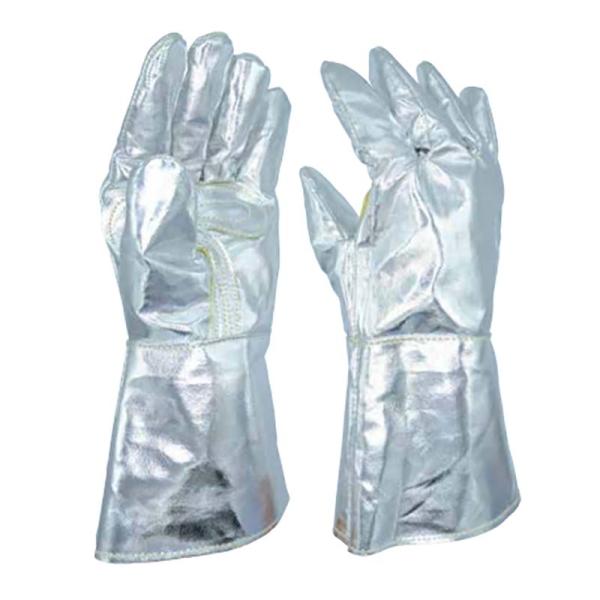 しなやかで切れにくく、燃えにくいケブラー素材の手袋です。5本指タイプ。品　番：ALAK5-1サイズ：全長33cm材　質：ケブラー繊維製、表面アルミ蒸着布カラー：シルバー入　数：10双（セット販売）