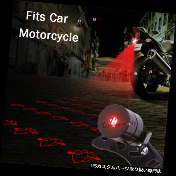 USテールライト LEDレーザーフォグブレーキリア警告アンチコリジョンテールライトカーオートバイオート  LED Laser Fog Brake Rear Warning Anti-Collision Tail light Car Moto...