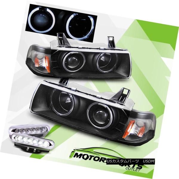 ヘッドライト [CDRL+LED Halo] 1992-1998 BMW E36 3-Series Sedan Black Projector Headlights G2 [CDRL + LED Halo] 1992-1998 BMW E3...