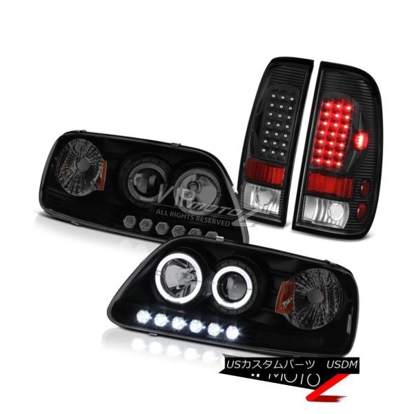 ヘッドライト F150 V6 2001 2002 2003 Sinister Black L.E.D Halo Headlight SMD Brake Tail Lights F150 V6 2001 2002 2003シニスターブラックL...