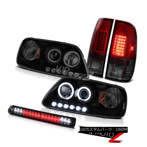 ヘッドライト Devils CCFL Halo DRL Headlight 97-03 F150 V8 Dark RED LED Tail Light Smoke Brake 悪魔CCFL Halo DRLヘッドライト97-03 F150 ...