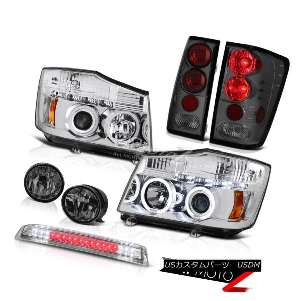 ヘッドライト [BRIGHTEST] CCFL Rim Headlights Tail Lights Fog High Stop For 2004-2015 Titan SE [BLIGHTEST] CCFLリムヘッドライトテールライトフォ...
