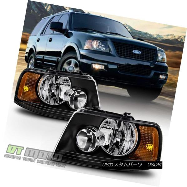 ヘッドライト Blk 2003-2006 Ford Expedition Headlights Headlamps Aftermarket 03-06 Left+Right Blk 2003-2006 Ford Expeditionヘッドラ...