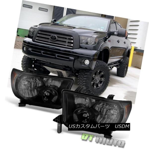 ヘッドライト Blk Smoke 2007-2013 Toyota Tundra 08-17 Sequoia Headlights Headlamps Left+Right Blk Smoke 2007-2013 Toyota Tundra...