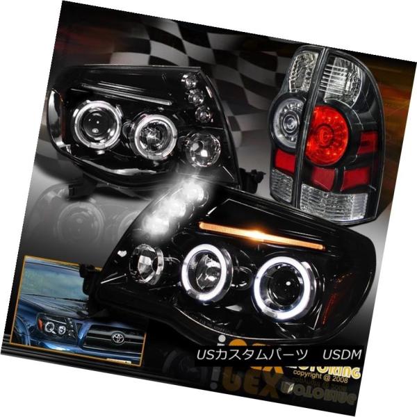 テールライト "Sepcial Glassy Black" 05-11 Tacoma Halo Projector Head Lamps+ LED Tail Lights "特殊ガラスブラック" 05-11タコマハロープロジェクターヘッドラ...