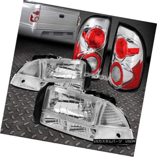 テールライト CHROME HEADLIGHT+CLEAR BUMPER+ALTEZZA BRAKE/TAIL LIGHT FOR 97-04 DODGE DAKOTA CHROME HEADLIGHT + CLEA  Rバンパー+ ALT...