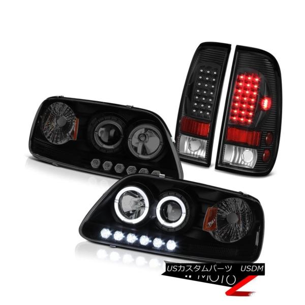テールライト F150 V6 2001 2002 2003 Sinister Black L.E.D Halo Headlight SMD Brake Tail Lights F150 V6 2001 2002 2003シニスターブラックL...