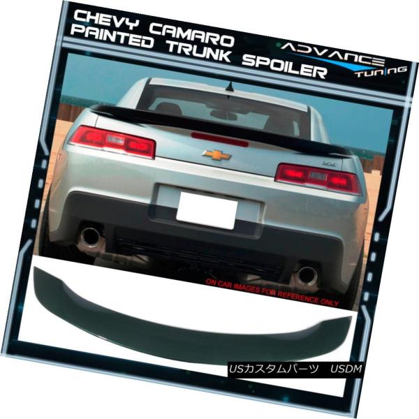 エアロパーツ 14-15 Camaro Trunk Spoiler OEM Painted Color #WA136X Unripened Green Metallic 14-15カマロのトランク・スポイラーOEM塗装カラー＃WA136X未...