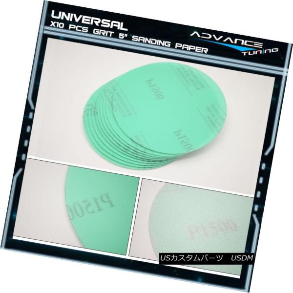エアロパーツ Disc 1500 Grit 5 PSA Green Auto Sanding Paper Sheets Repair Sand Magic Tape 10PC ディスク1500グリット5 PSAグリーンオートサンディングペー...