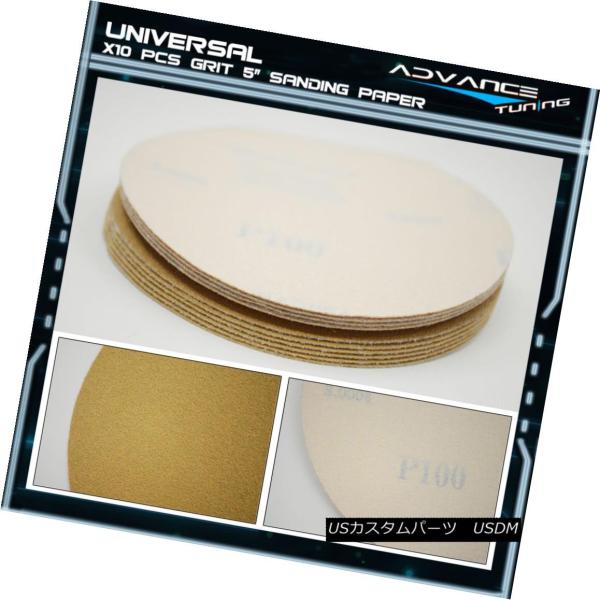 エアロパーツ Disc 100 Grit 5 PSA Auto Sanding Paper Sheets Repair Sandpaper Magic Tape 10Pcs ディスク100グリット5 PSAオートサンディングペーパーシート修...