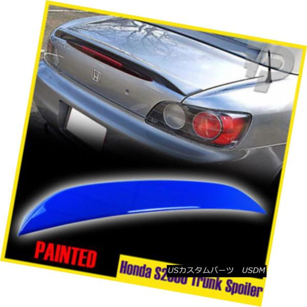 エアロパーツ Painted For Honda S2000 Cabrolet Rear Boot Spoiler Wing 09 #B554P Blue ホンダS2000用に塗装されたカブリオレリアブートスポイラーウイング09＃B554Pブルー
