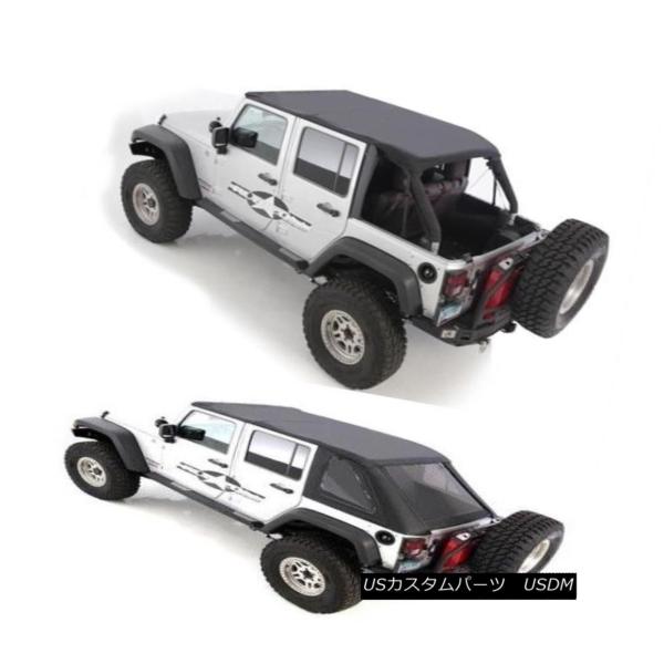幌・ソフトトップ 2007-18 soft top Jeep Wrangler UNLIMITED BLACK TINTed Bowless Combo top 9083235 2007?18年ソフトトップジープラングラー無制限黒色テントボ...