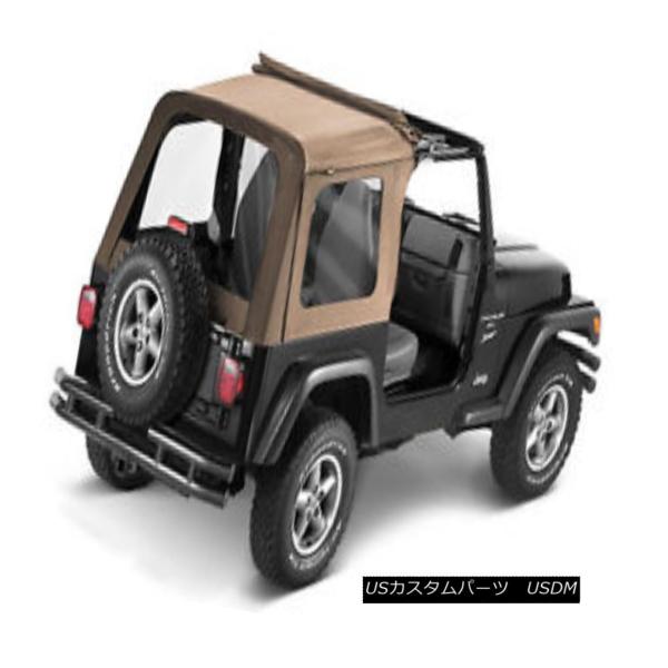 幌・ソフトトップ Bestop Replace A Top 97-02 Jeep Wrangler TJ Clear Windows Dark Tan Bestopを交換するトップ97-02ジープラングラーTJクリアWindowsダークタン