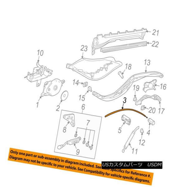 幌・ソフトトップ PORSCHE OEM 08-12 Boxster Motor-Convertible/soft Top-Cable 98756110700 PORSCHE OEM 08-12 Boxster Motor-Converti...