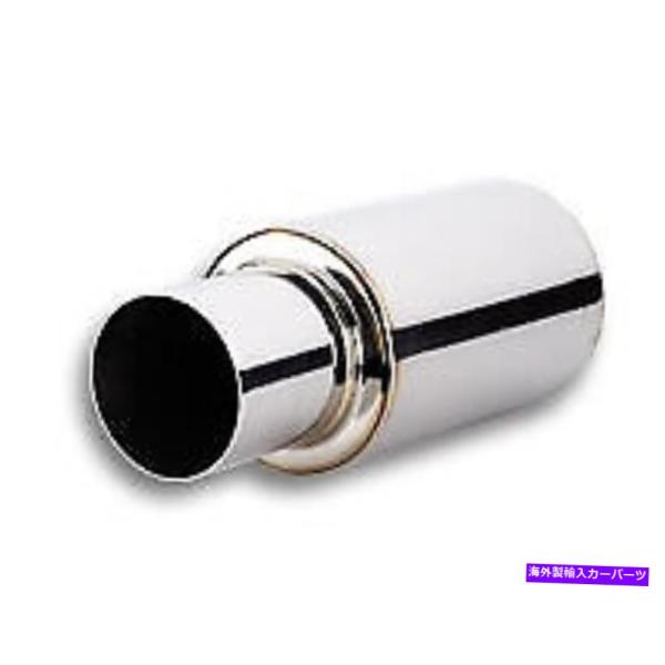 マフラー 鮮やかなTPVターボマフラーw/ 4 "丸いストレートカットチップ（3"インレット-17 "の長さ） Vibrant TPV TURBO Muffler w/ 4" Round Straight Cut Tip (3" inlet...