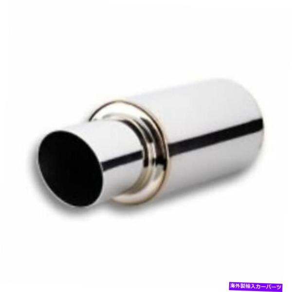 マフラー 活気のある1061 TPVユニバーサルマフラー4 "丸い角度カットチップ3"インレット17 " Vibrant 1061 TPV Universal Mufflers 4" Round Angle Cut Tip 3" Inlet...