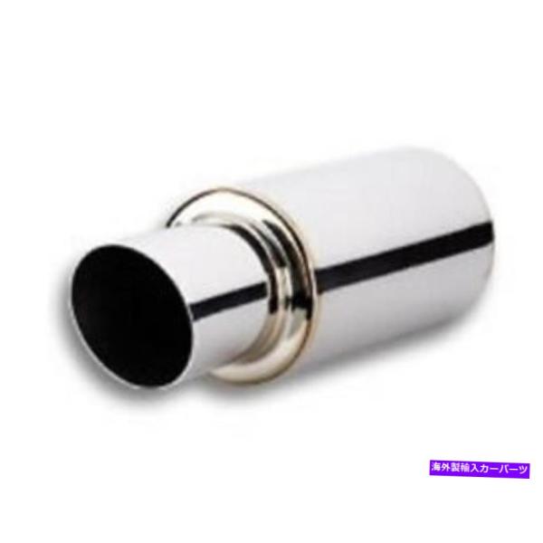 マフラー 活気のあるパフォーマンスTPVユニバーサルマフラー4 "丸い角度カットチップ3" ID 1061 Vibrant Performance TPV Universal Muffler 4" Round Angle Cut Tip 3...
