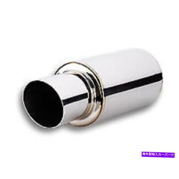 マフラー 鮮やかなTPVターボマフラーw/ 4 "丸い角度カットチップ（3"インレット-17 "の長さ） Vibrant TPV TURBO Muffler w/ 4" Round Angle Cut Tip (3" inlet - 17"...