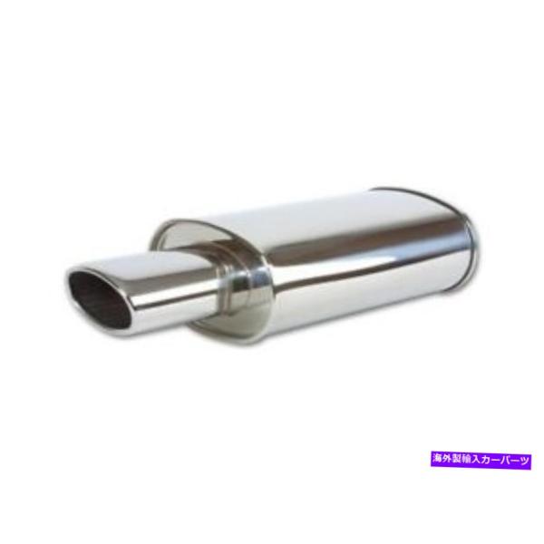 マフラー 鮮やかなパフォーマンスストリートパワー楕円形のマフラー4.5 "x 3"楕円形の角度カットチップ Vibrant Performance Street Power Oval Muffler with 4.5" x 3" Oval ...