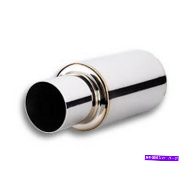 マフラー 活気のあるパフォーマンス1062 TPVユニバーサルマフラー、4 "ラウンドストレートカットチップ（3" Vibrant Performance 1062 TPV Universal Muffler, 4" Round Strai...