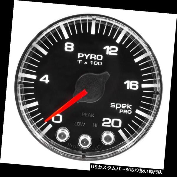 USタコメーター オートメーターP310318 Spek-Proブースト/パイロゲージ、2/1 / 16、0-2000度、フラット  Auto Meter P310318 Spek-Pro Boost/Pyro Gauge, 2-1/16,...