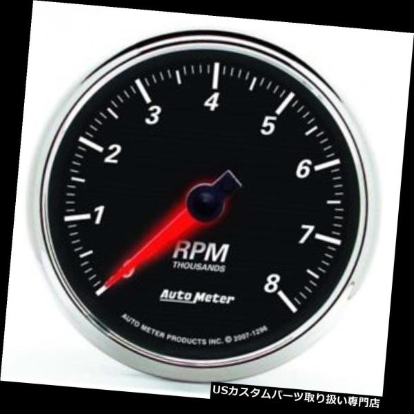 USタコメーター オートメーター1296デザイナーブラックII空芯インダッシュタコメーターゲージ  Auto Meter 1296 Designer Black II Air-Core In-Dash Tachometer Gauge