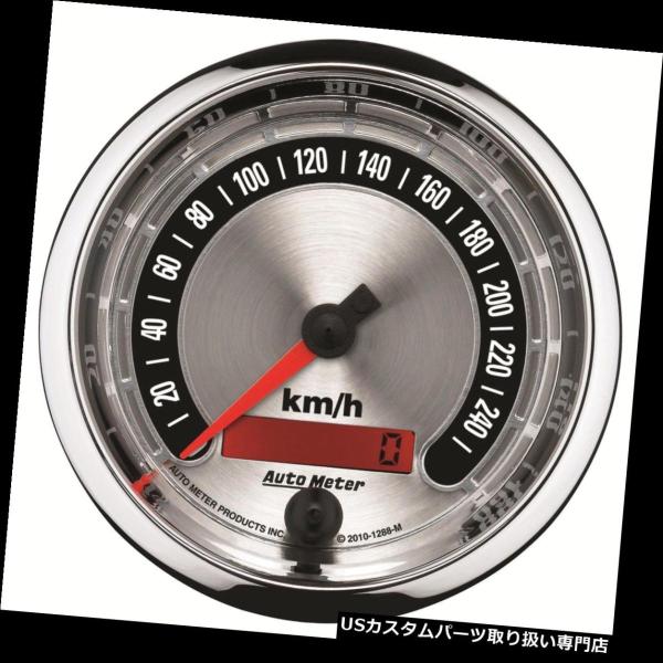 USタコメーター 自動メートル1288-Mアメリカの筋肉速度計ゲージ3 3/8 "電気プログラム可能  Auto Meter 1288-M American Muscle Speedometer Gauge 3 3/8" Electric ...