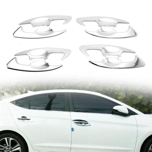 USクロームカバー、メッキカバー ヒュンダイ2017-2018 Elantra ADのためのクロムドアボールカバーの装飾の鋳造物のトリム  Chrome Door Bowl Cover Garnish Molding Trim For HY...