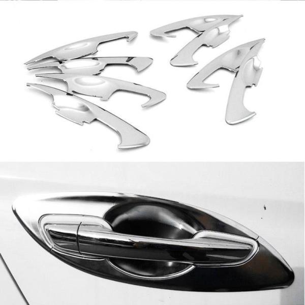 USクロームカバー、メッキカバー HYUNDAI 2017-2018 Elantra AD用ドアボウルクローム成形ガーニッシュトリムカバー  Door Bowl Chrome Molding Garnish Trim Cover for H...