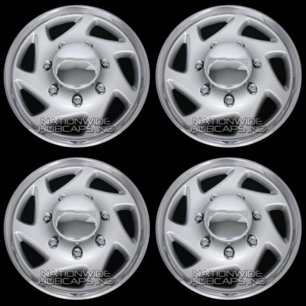 USリアーカーゴカバー 4新しいE350 E450 Econolineヴァン16 "フルホイールカバーハブキャップリムシミュレータハブ  4 New E350 E450 Econoline Van 16" Full Wheel Covers...