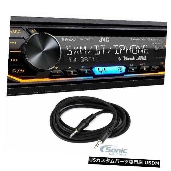 JVC KD-TD90BTS車CDプレーヤーBluetoothインダッシュレシーバーステレオ+ 3.5mm AUXケーブル  JVC KD-TD90BTS Car CD Player Bluetooth In-Dash Receiver S...