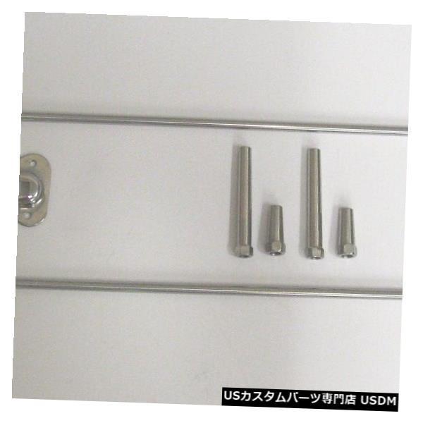 Extra Long 35" Ford Radiator to Firewall Support Rods Brackets &amp;amp; Thread Covers