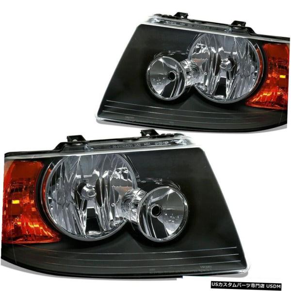 MONACO SIGNATURE FORTRESS IV 2007ペアブラックヘッドライトヘッドライトランプRV  MONACO SIGNATURE FORTRESS IV 2007 PAIR BLACK HEADLIGHTS HEAD L...