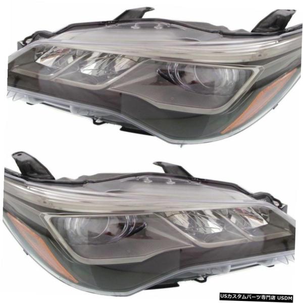 FIT TOYOTA CAMRY SE 2015-2017 LEDヘッドライトヘッドランプライトブラックアウトペア  FITS TOYOTA CAMRY SE 2015-2017 LED HEADLIGHTS HEAD LAMPS LIGH...