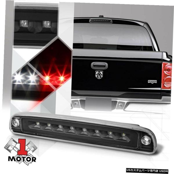97-07ダッジダコタで機能するブラッククリアLED 3番目[3番目]ブレーキライトカーゴ  Black Clear LED Third [3rd] Brake Light Cargo Functioned for 97-07 Dodge ...