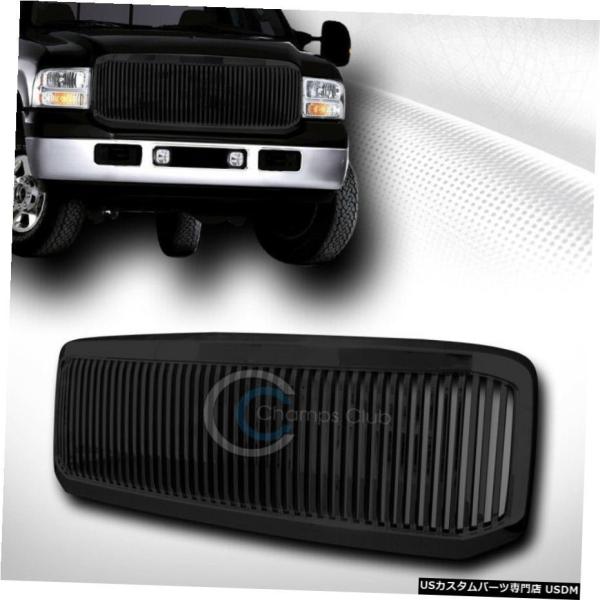 グリル フィット05-07フォードF250 / F350 Superduty光沢BLK垂直フロントバンパーグリルグリル Fit 05-07 Ford F250/F350 Superduty Glossy Blk Vertical Front...