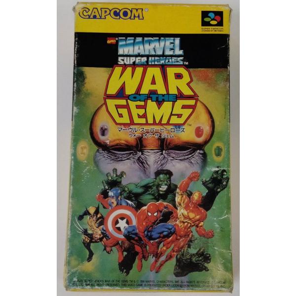 ■タイトルSFC マーヴル スーパーヒーローズ ウォーオブザジェム■商品名スーパーファミコンソフト(箱付)■商品状態ソフト：良い箱：難あり（色褪せ、傷みあり）説明書：無し■その他はがきあり