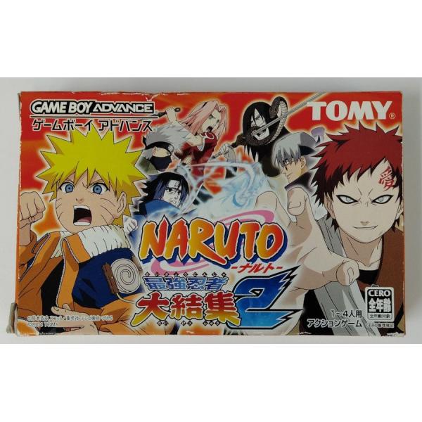 ■タイトルGBA NARUTO -ナルト- 最強忍者大結集2■商品名ゲームボーイアドバンスソフト(箱説付)■商品状態ソフト：良い箱：良い（へこみあり）説明書：良い■その他