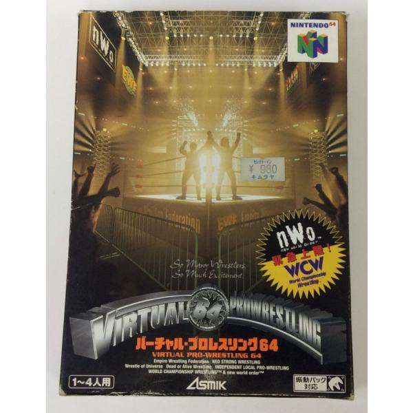 ■タイトルN64 バーチャルプロレスリング64■商品名ニンテンドウ64ソフト(箱説付)■商品状態ソフト：良い箱：可（中央右値札シール有）説明書：良い■その他はがき付き