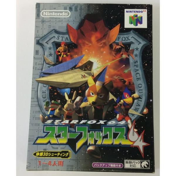 ■タイトルN64 スターフォックス64■商品名ニンテンドウ64ソフト(箱説付)■商品状態ソフト：可箱：良い説明書：可（折れ有り）■その他操作一覧表付き