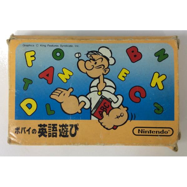 ■タイトルFC ポパイの英語遊び■商品名ファミコンソフト(箱説付)■商品状態ソフト：可箱：難あり（全体的に痛み、破れ、内面にテープ跡）説明書：可■その他えいご表付き